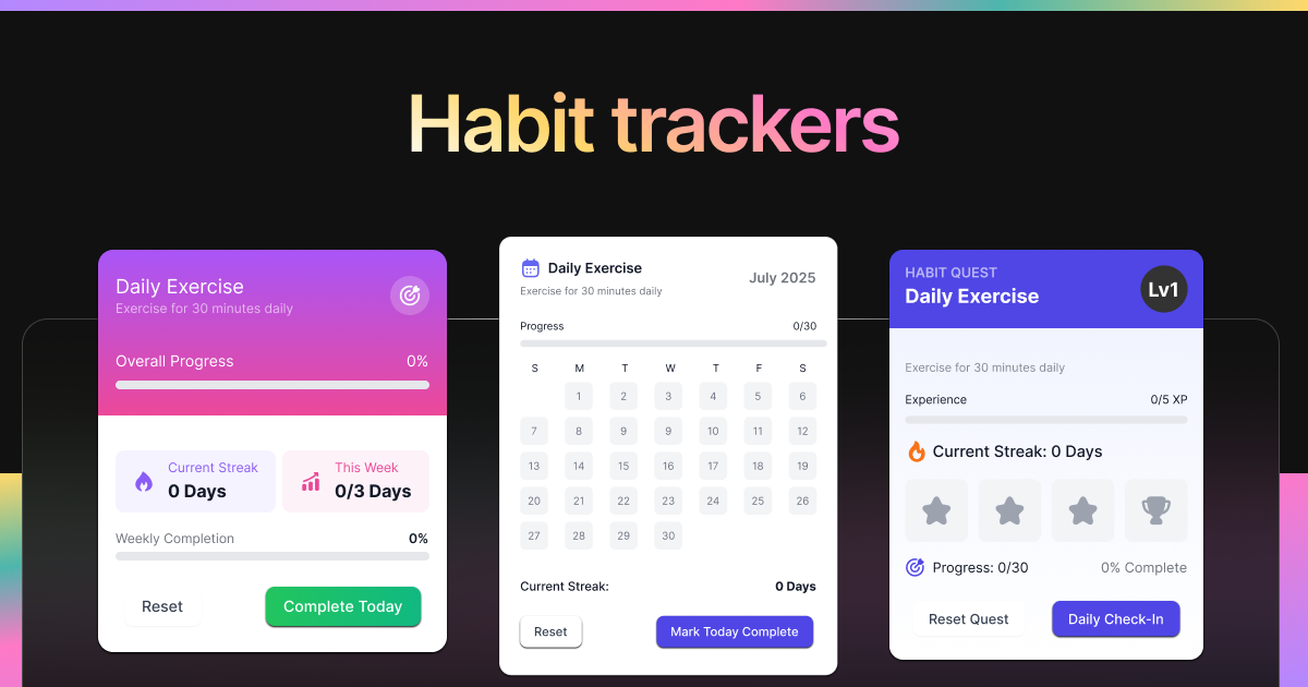 Habit Trackers for Notion – Widget Editor