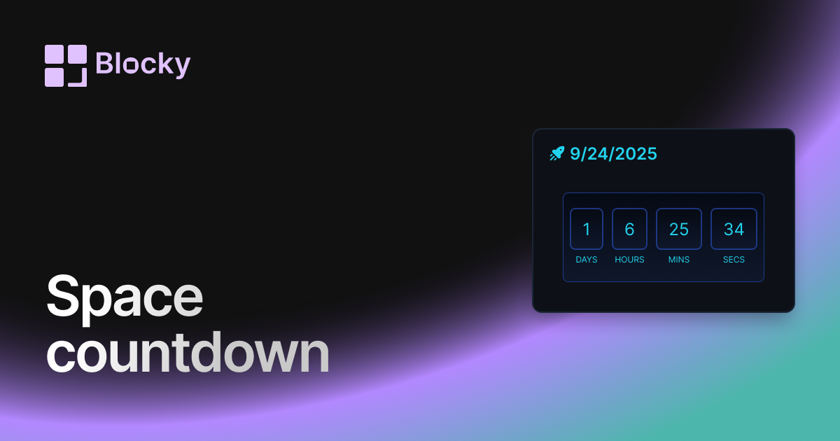 Space Countdown for Notion – Widget Editor