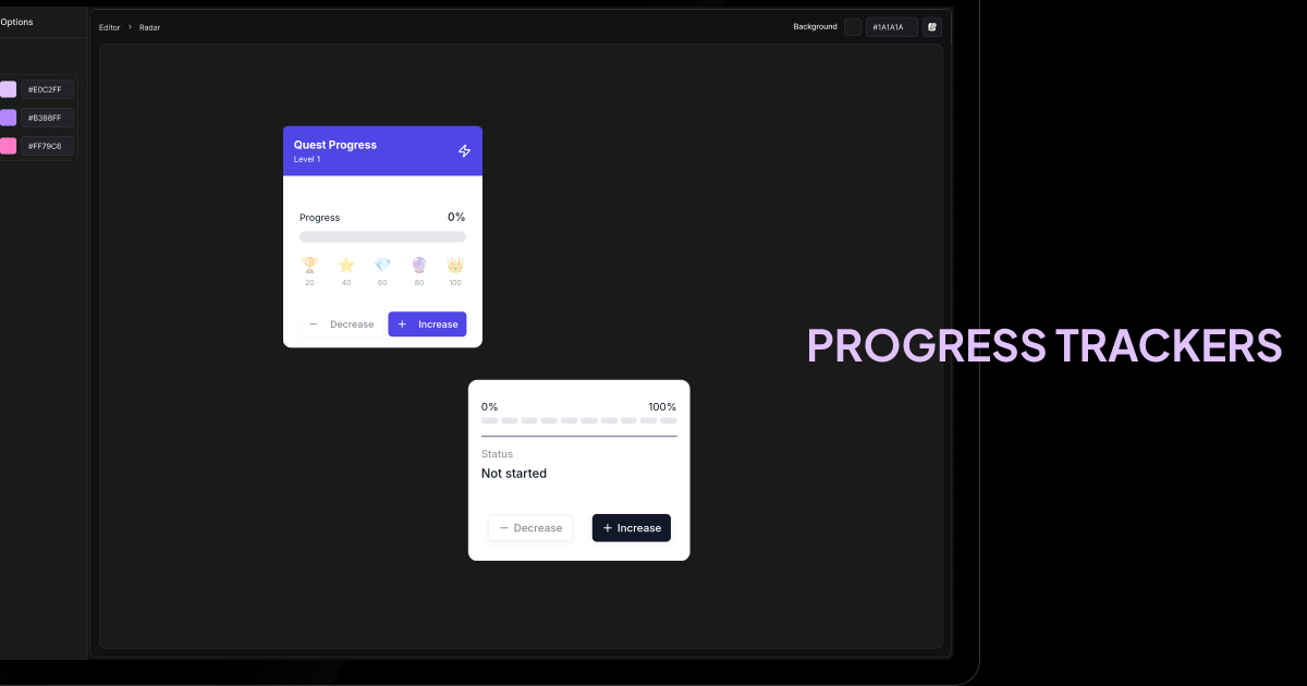 Progress Trackers for Notion – Widget Editor