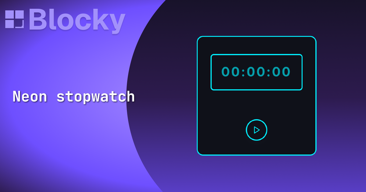 Neon Stopwatch for Notion – Widget Editor