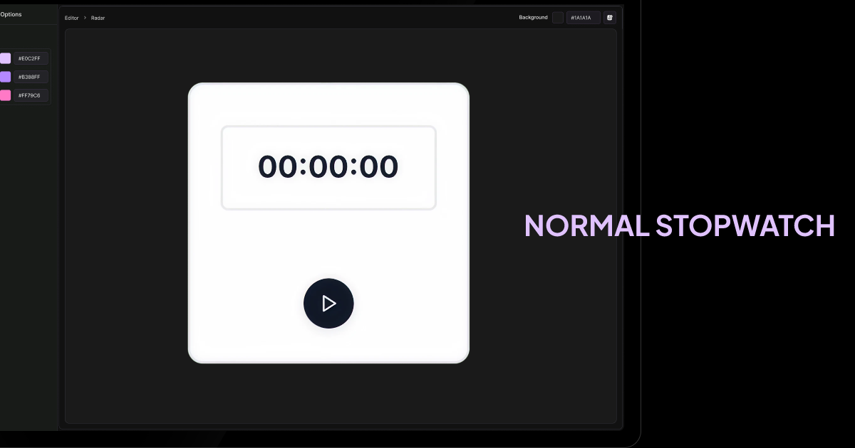Normal Stopwatch for Notion – Widget Editor